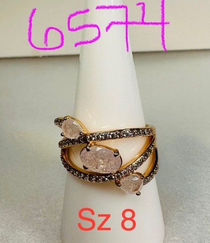 Bomb Party Sz8 BP Ring Fashion Jewelry RBP LC White Ice Crystal Rose ...