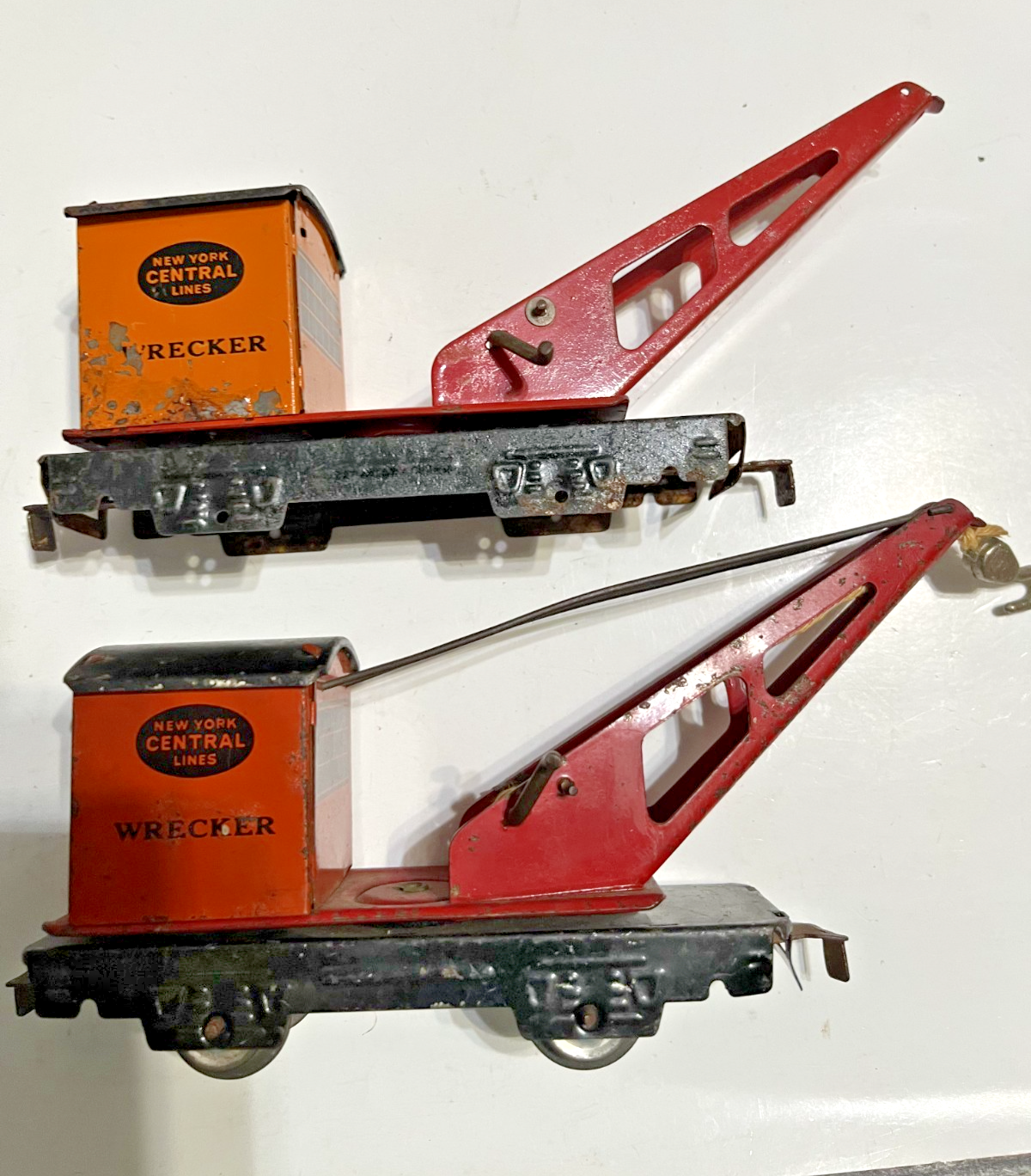MARX 2 CARS TIN EARLY WRECKERS CRANE CARS VINTAGE. | eBay