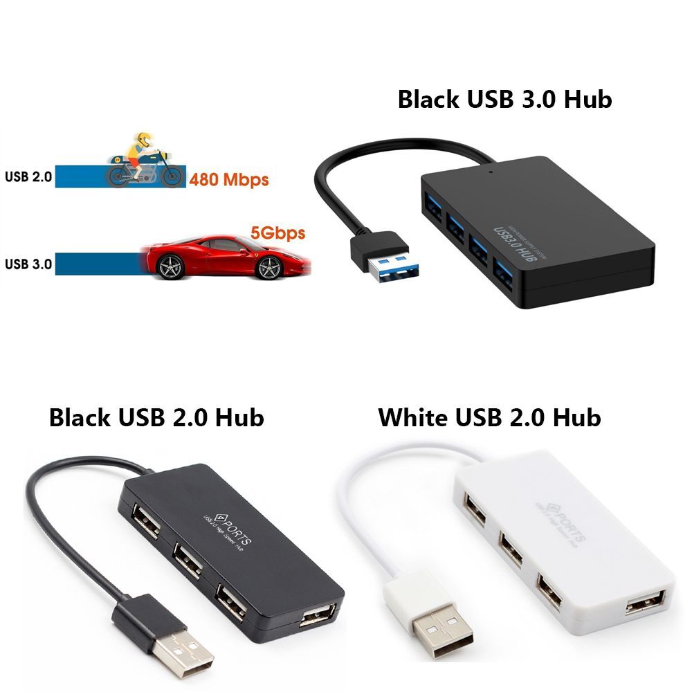 External Data Transfer 5Gbps 4 Ports Splitter Expander USB 3.0 Hub ...