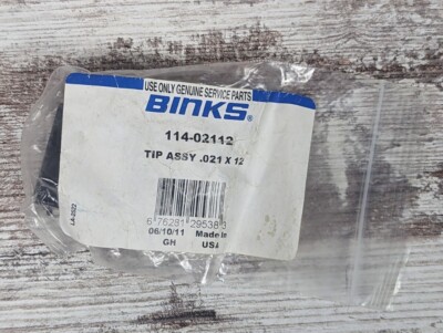 Binks 114-02112 Flat Tip Assembly .021 Orifice 12 Inch Pattern | eBay