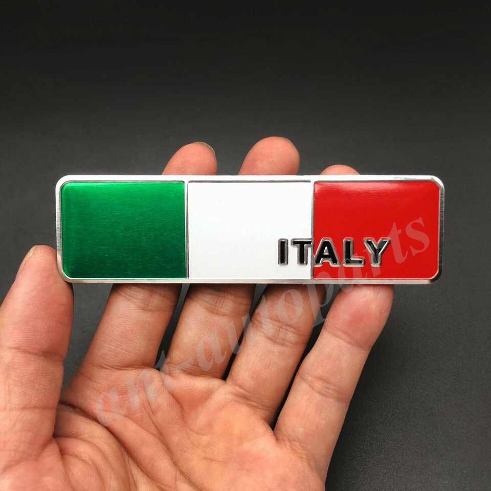Metal Italy Italian Flag Car Emblem Badge Motorcycle Decals Sticker | eBay