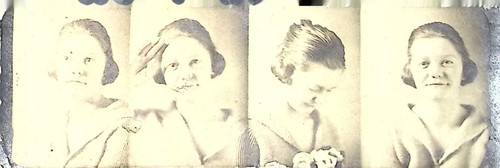 Antique 1920s Photobooth Photo Strip – 4 Poses of Young Woman | eBay