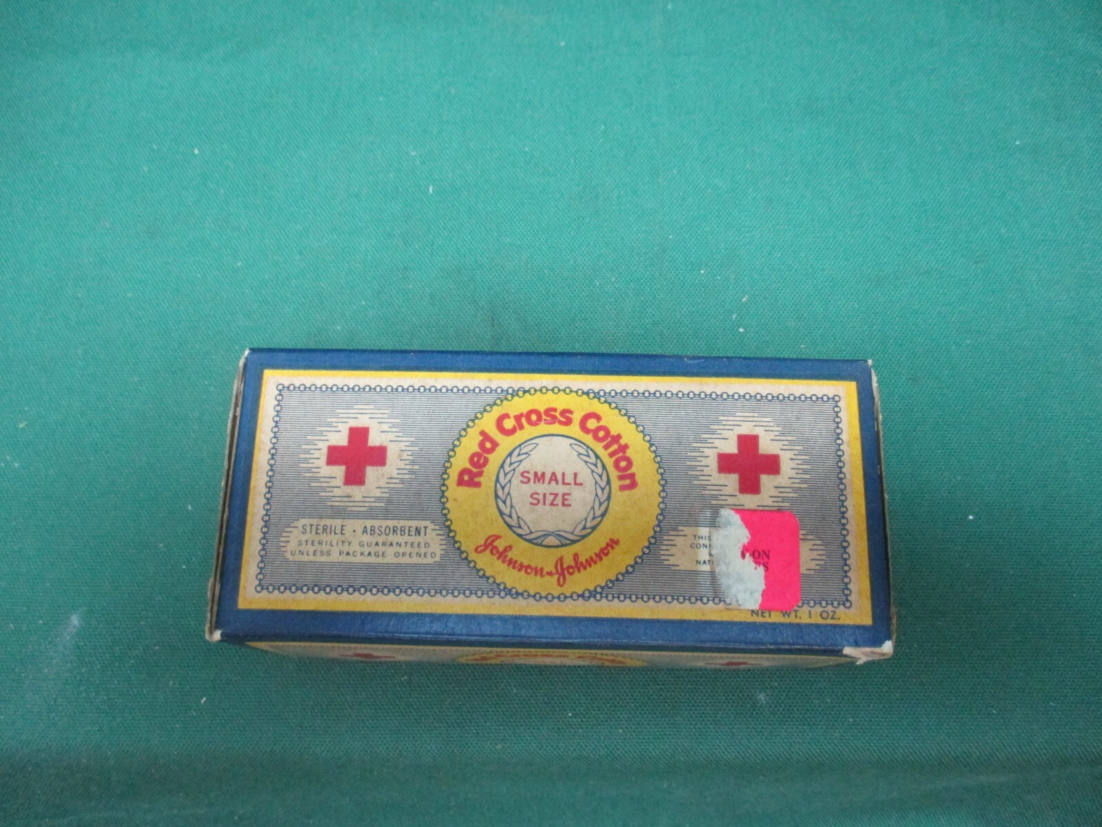 Vintage Johnson & Johnson Red Cross Cotton Box + Small Size ...