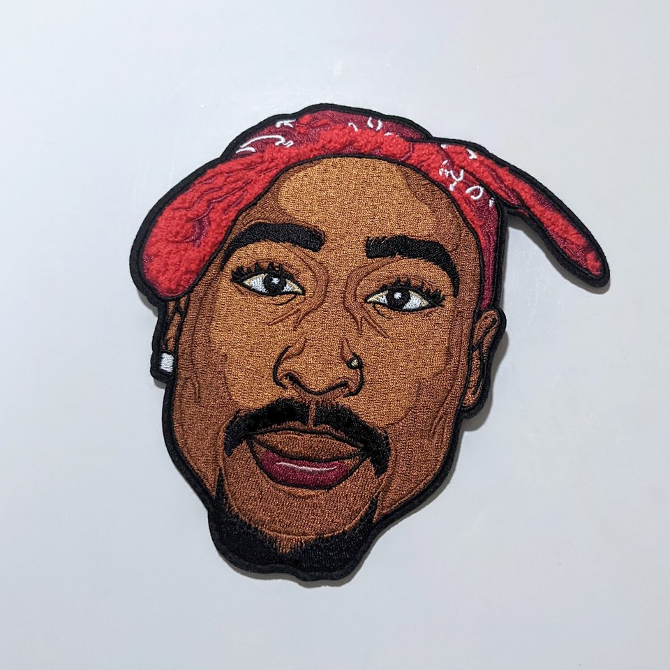 Tupac Chenille Patch 6 inch (Iron on & sew on), 2pac Rap Icon, Hip Hop ...