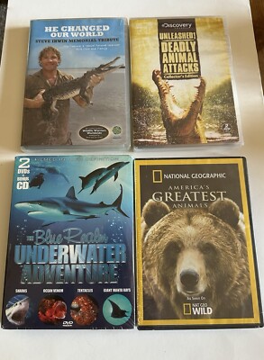 4 Vintage Nature DVDS Sealed: Steve Irwin-Nat'l Geographic-Underwater ...
