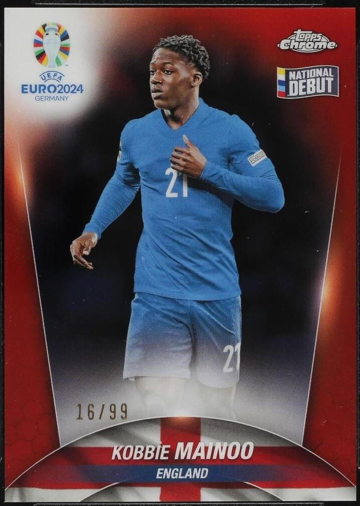 2024 Topps Chrome Uefa Euro - Kobbie Mainoo #123 Color Match Refractor ...