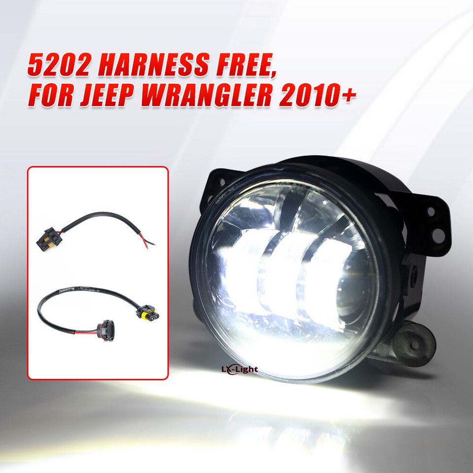 For Jeep 07-17 JK Wrangler Back Tail Light Halo Headlight Foglight Turn ...