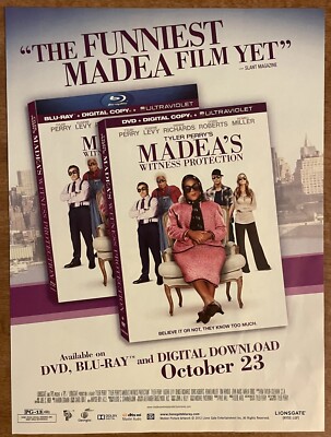 2012 Tyler Perry’s Madea’s Witness Protection DVD Blu-Ray Release Print ...