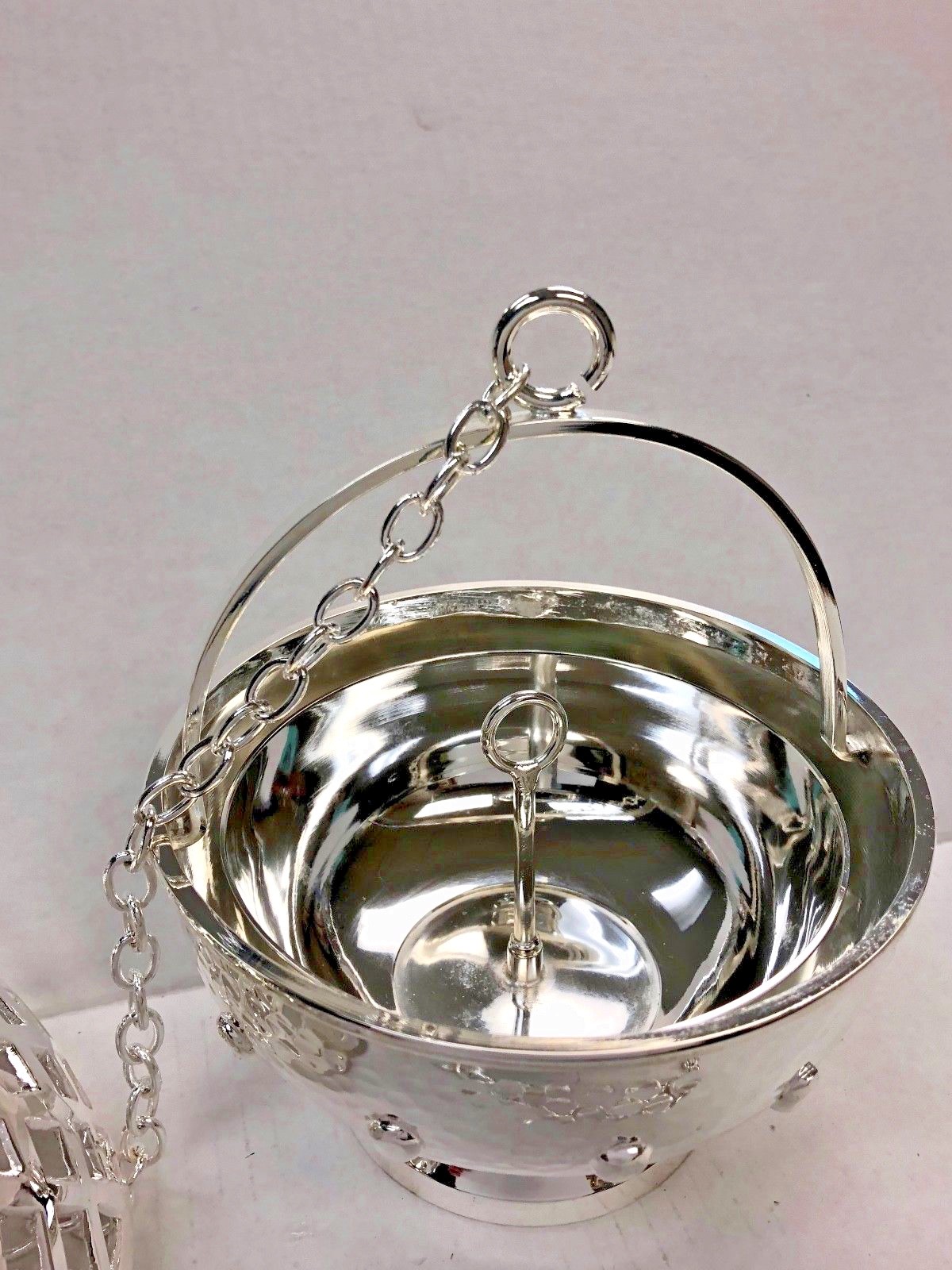 SILVER PLATED BRASS SINGLE CHAIN CATHEDRAL CENSER / THURIBLE - 173SSC ...