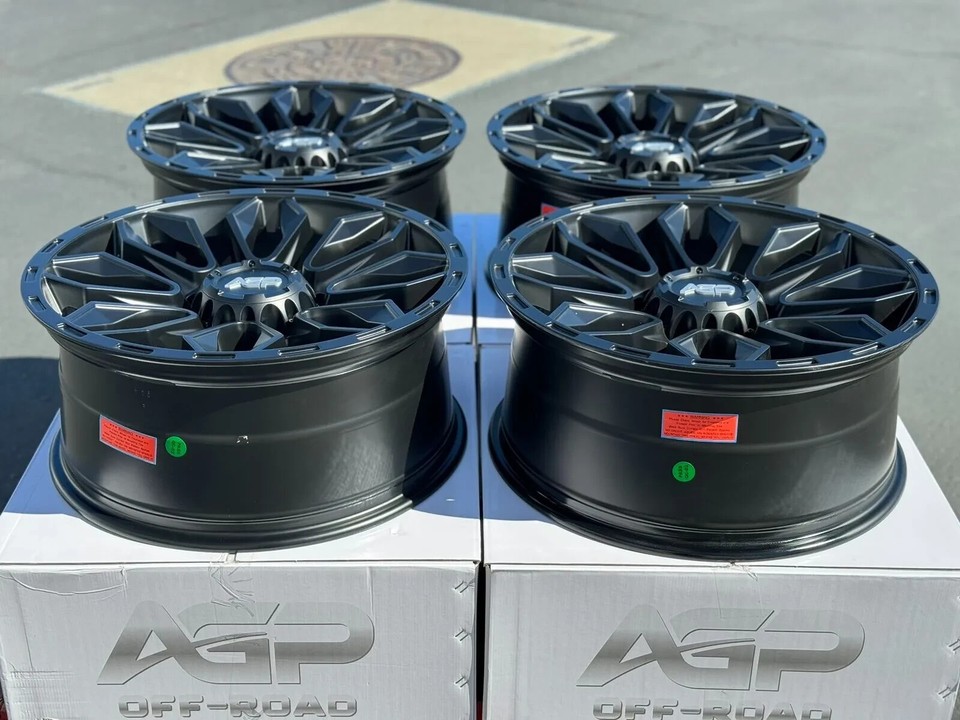 Set 4 20" AGP Heavy Duty Wheels 20x9 8x170 Rims Ford F-250 F-350 F250 ...