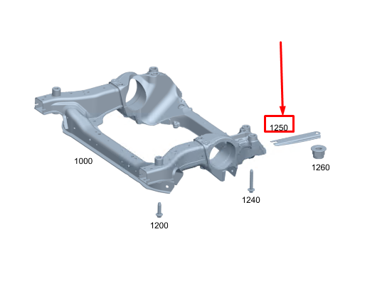 MERCEDES-BENZ GLC X254 Front Axle Carrier Bracing A2066230200 NEW ...