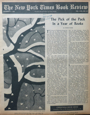 CHRISTMAS BOOK ISSUE PICK OF THE PACK CHARLES POORE December 6 1953 NY ...
