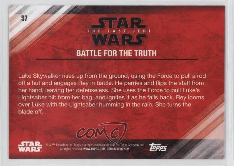 2018 Star Wars: The Last Jedi Series II Rey Luke Skywalker Battle for ...