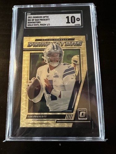 2021 Optic Football Dak Prescott Dominators Superfractor 1/1 Dallas ...