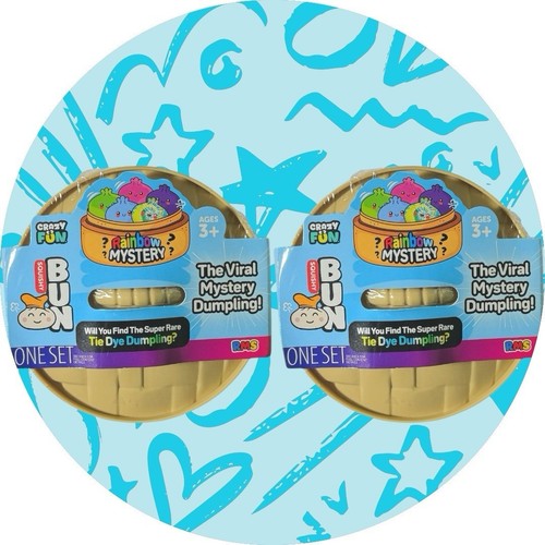 Rainbow Mystery Squishy Bun Dumpling Friends 2 Pack Possible Tie Dye ...