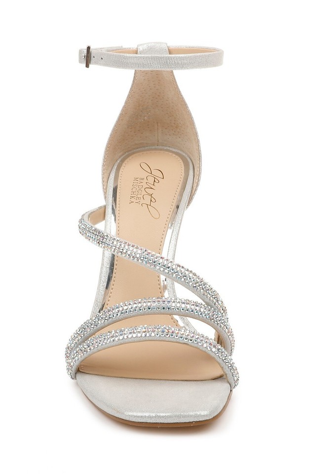 Jewel Badgley Mischka Brand Naylor Strappy Evening Shoe Size 8 Womens ...
