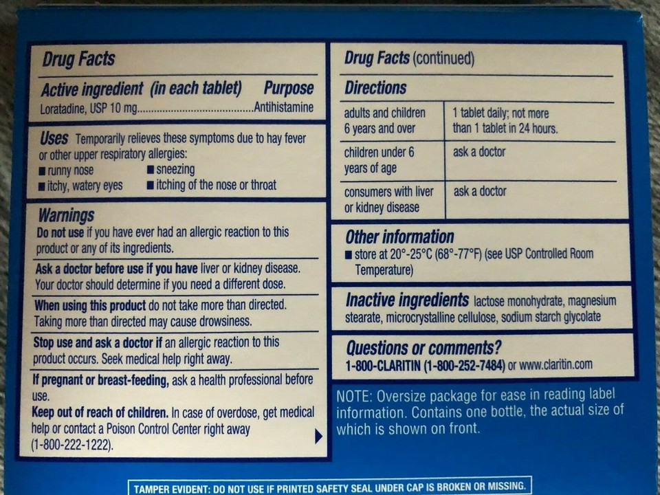 New Lot Of 2 70 Count Boxes Claritin Allergy 140 Total Tablets 5/2027 ...