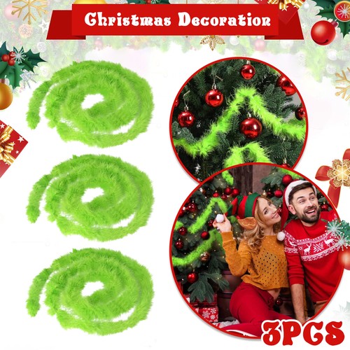 3 Pcs Christmas Lime Green Garland Decorations Christmas Tree Hanging ...