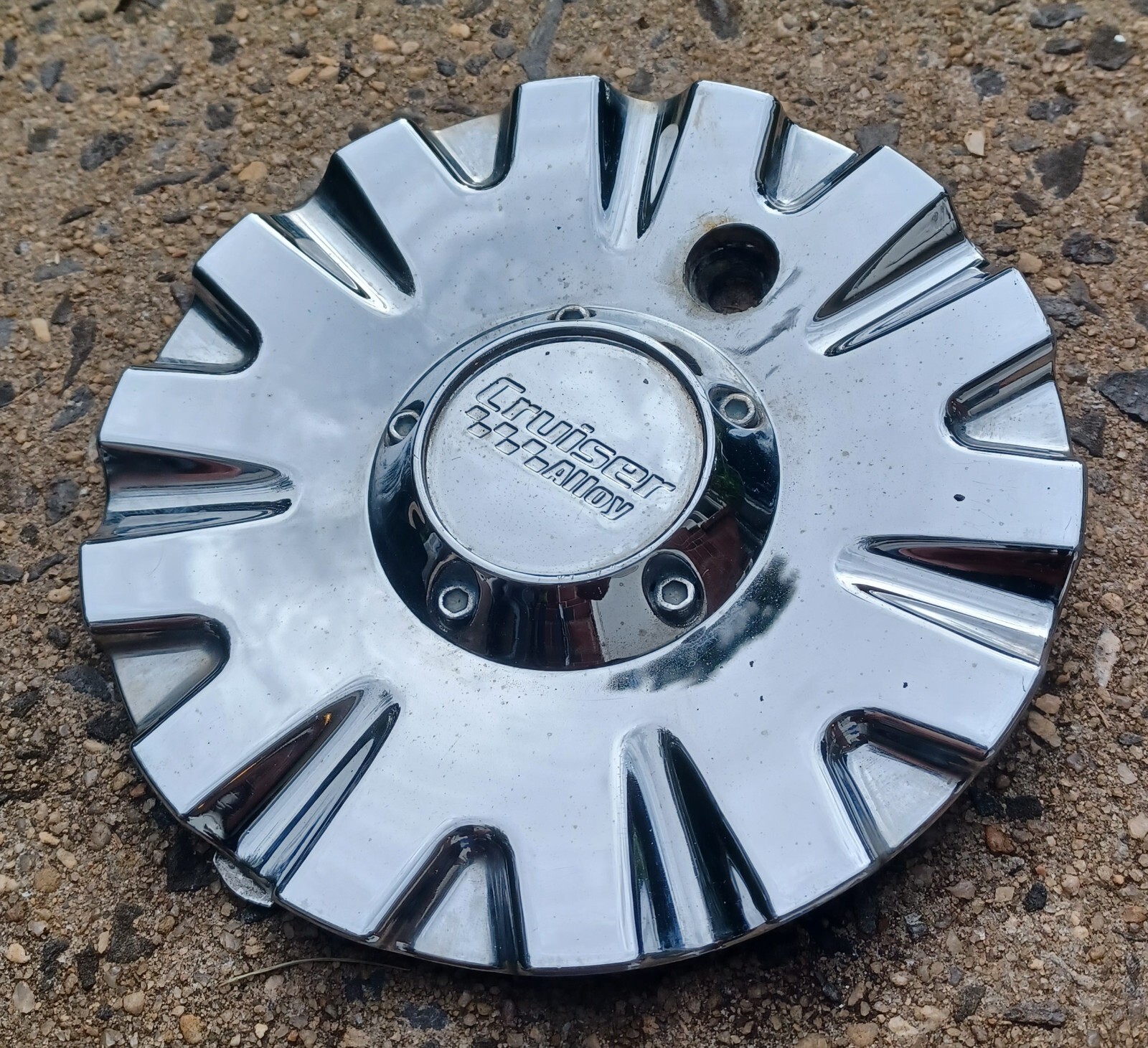 Cruiser Alloy custom wheel center cap, chrome, part # EXCALIBUR EF-600C ...