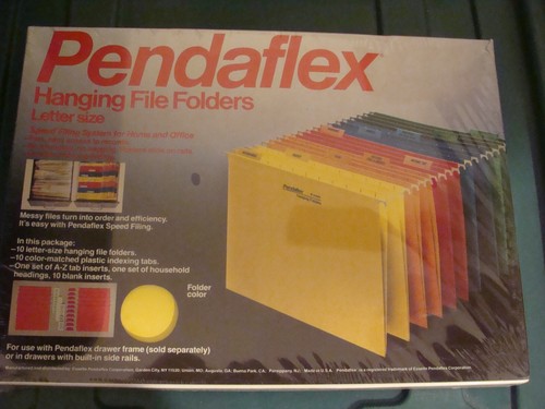 Pendaflex Hanging File Folders Letter Size NOS sealed box of 10 YELLOW ...