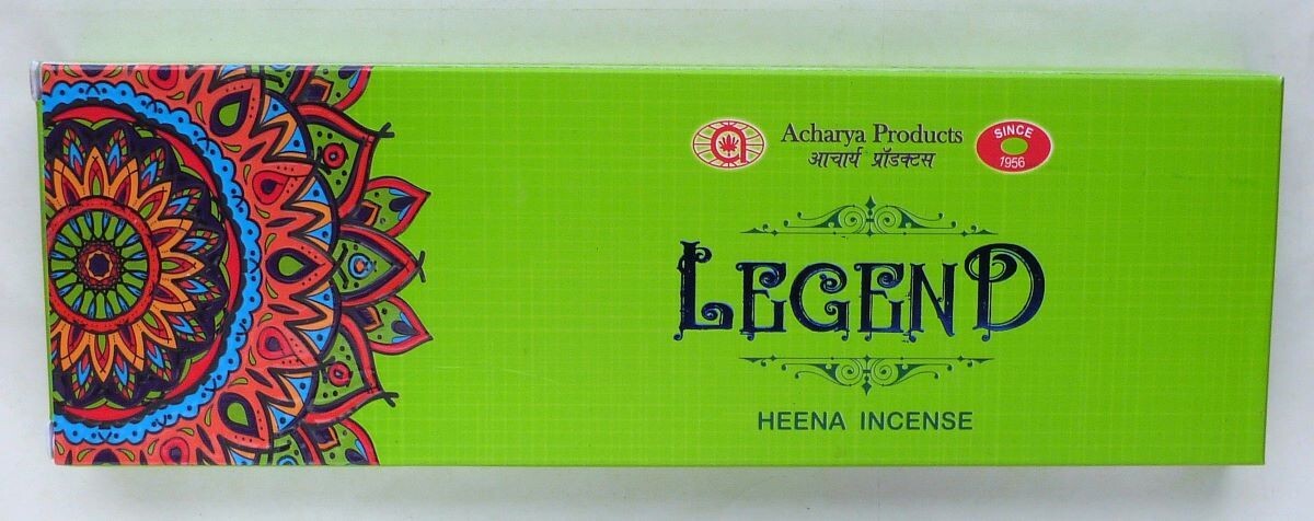 50g x 2 packs Indian Acharya Legend Premium Heena Incense Stick Masala ...