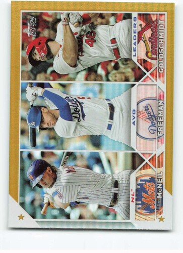 2023 Topps Gold Foil #43 Paul Goldschmidt/Freddie Freeman/Jeff McNeil ...