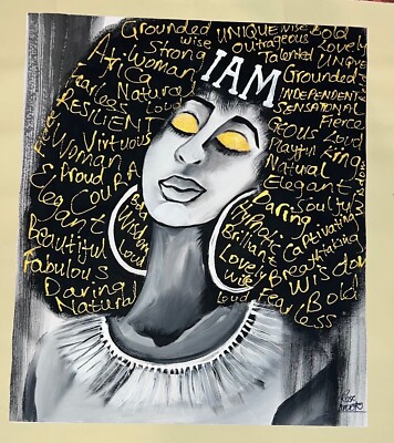 Original 'I Am' painting - 19 x 22 inch | eBay