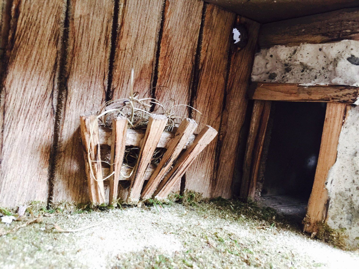 German Hand-Crafted Wood Stable - Nativity Scene, Bavarian Creche, Crib ...