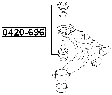 Ball Joint Front Lower Arm For Nissan 30887025, 30887033, 54500-3X000 ...