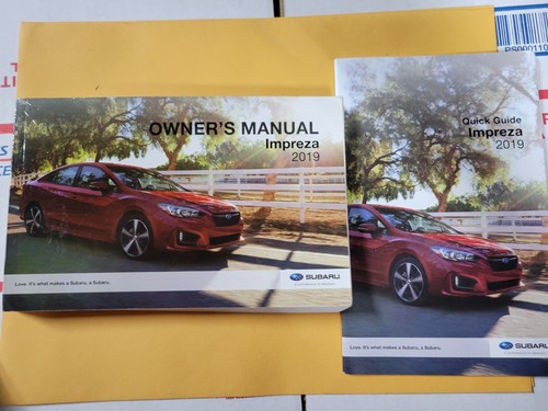 2019 SUBARU IMPREZA OWNERS MANUAL & QUICK REF | eBay