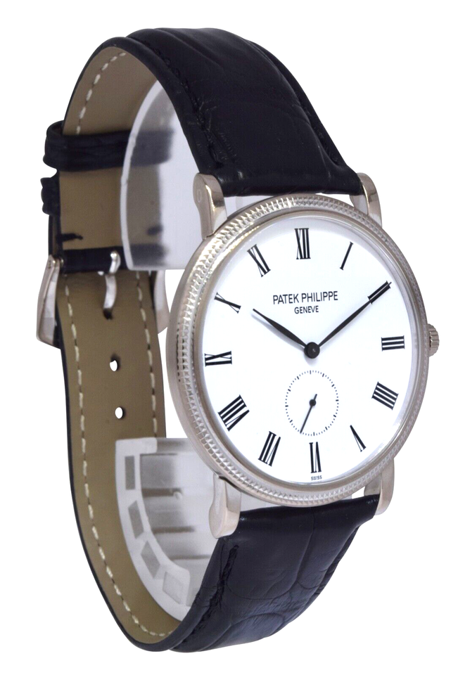 Patek Philippe 5116 Calatrava 18k White Gold Mens Watch Box/Archive ...