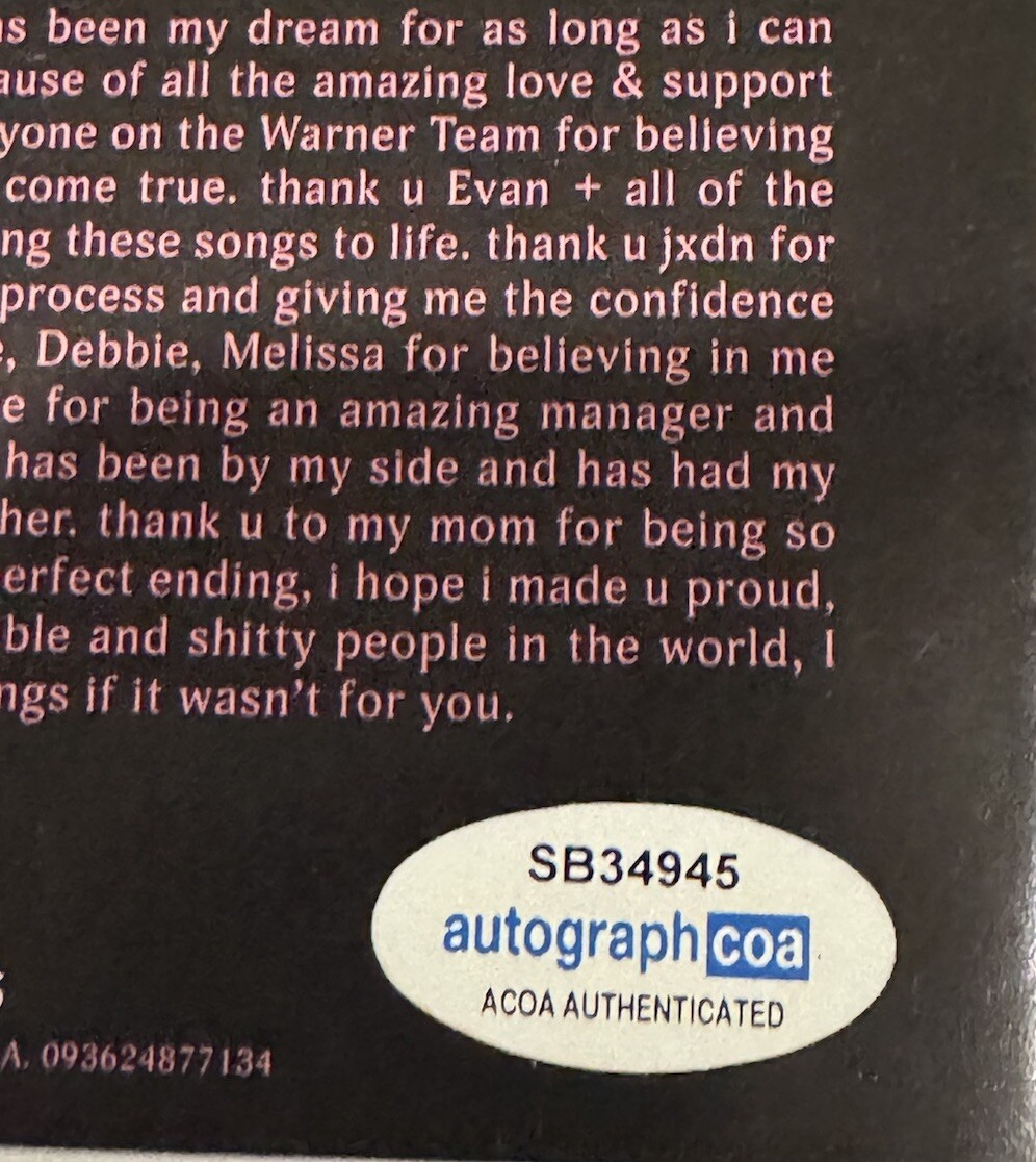 Nessa Barrett Signed Autograph Pretty Poison CD Framed Cover Display ...