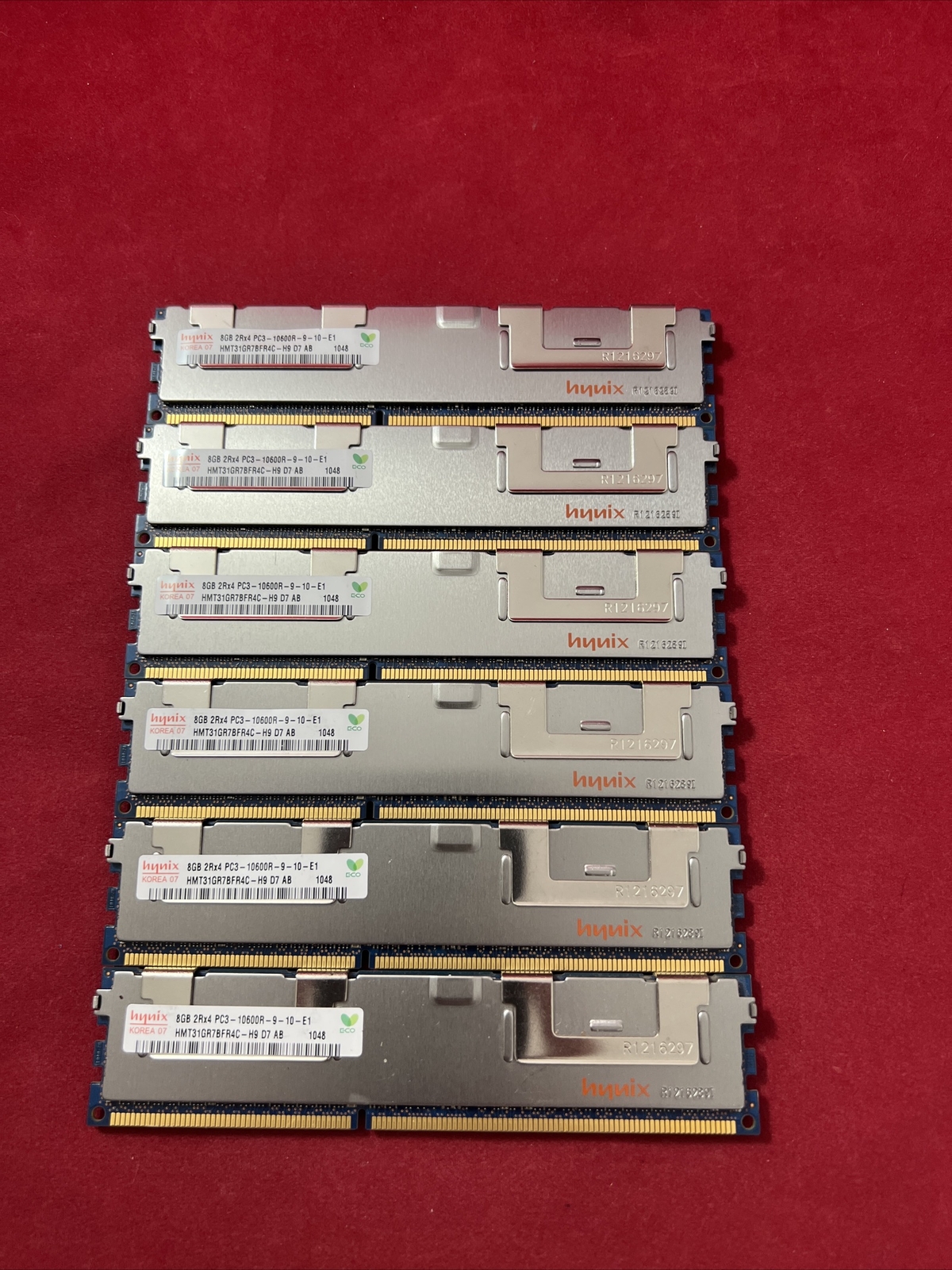 48 GB RAM - Lot of 6 Hynix 8GB 2Rx4 PC3-10600R Server RAM HMT31GR7BFR4C ...