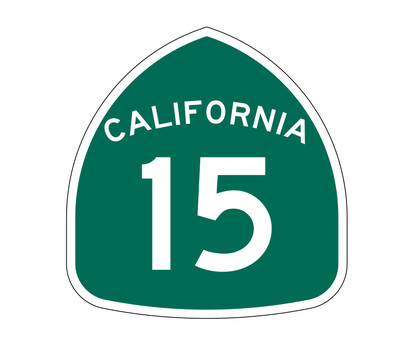 California State Route 15 Sticker Decal R1125 Highway Sign | eBay