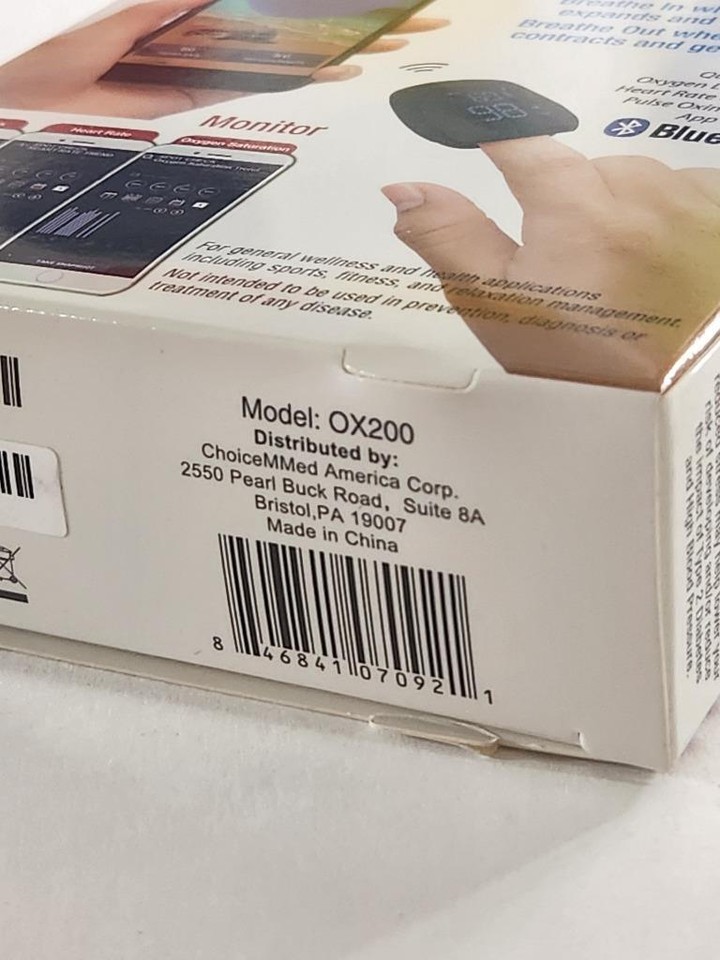 Finger Pulse Oximeter O2 Blood Oxygen Heart Rate Monitor,Bluetooth ...