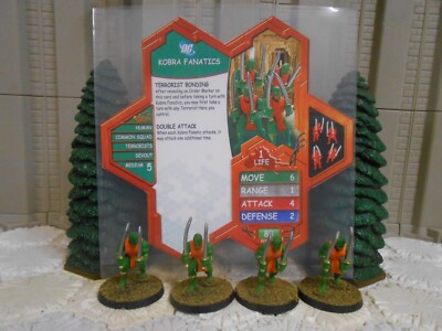 Heroscape Custom Kobra Fanatics Dbl Sided Card & Figures w/ Slv DC ...