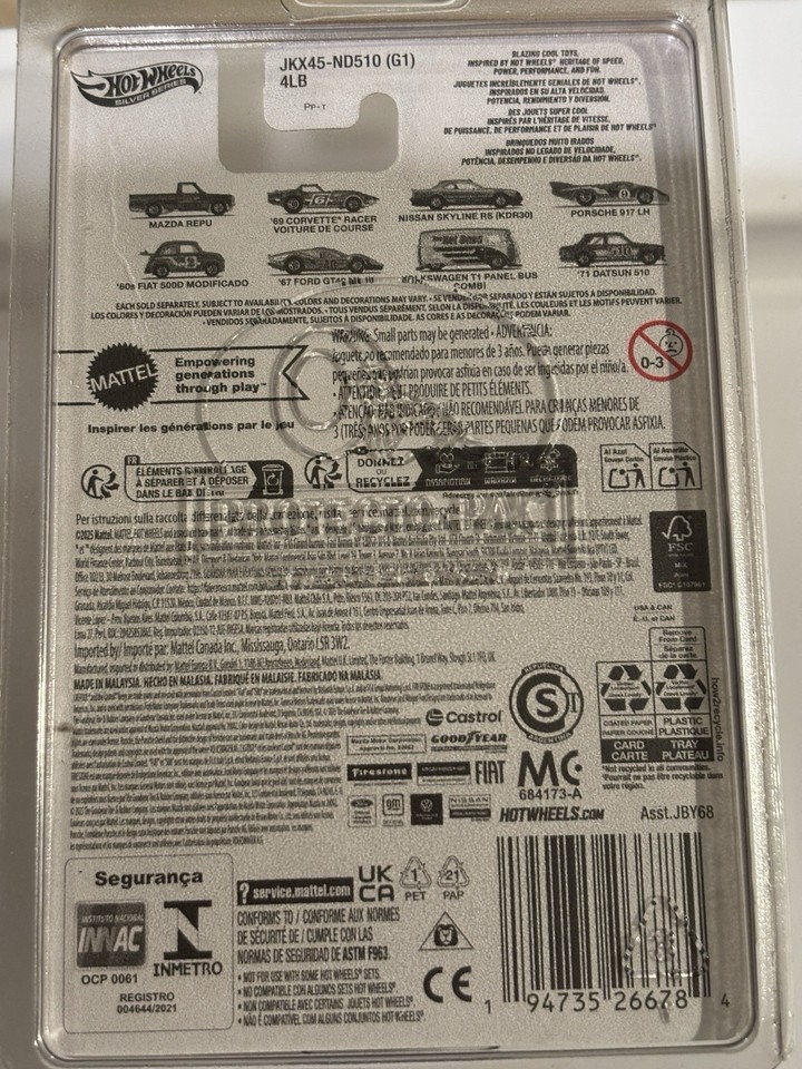 NEW 2025 Hot Wheels The Hot Ones '67 Ford GT40 Mk.IV Silver in ...