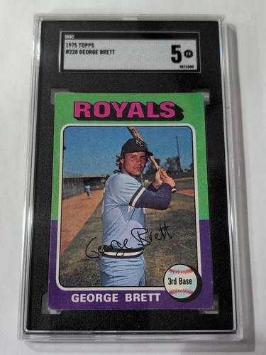 1975 Topps #228 George Brett Rookie SGC 5 Kansas City Royals HOF ...