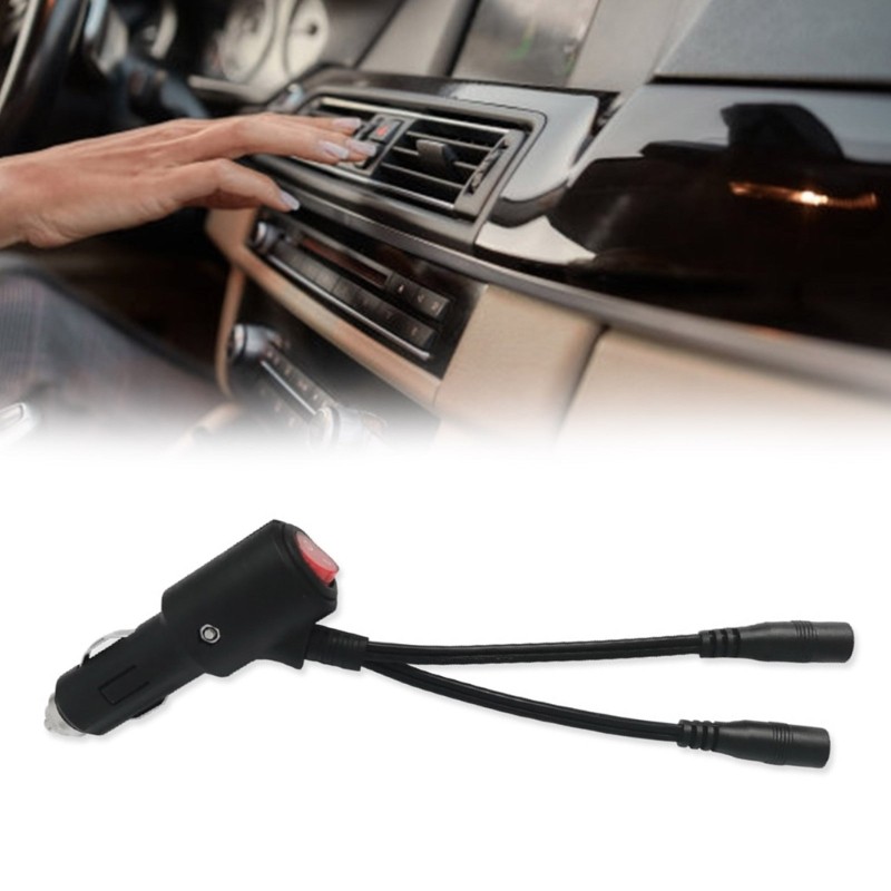 5.51" Car Power Cable Double DC5.5x2.1mm with Power Switching Control ...