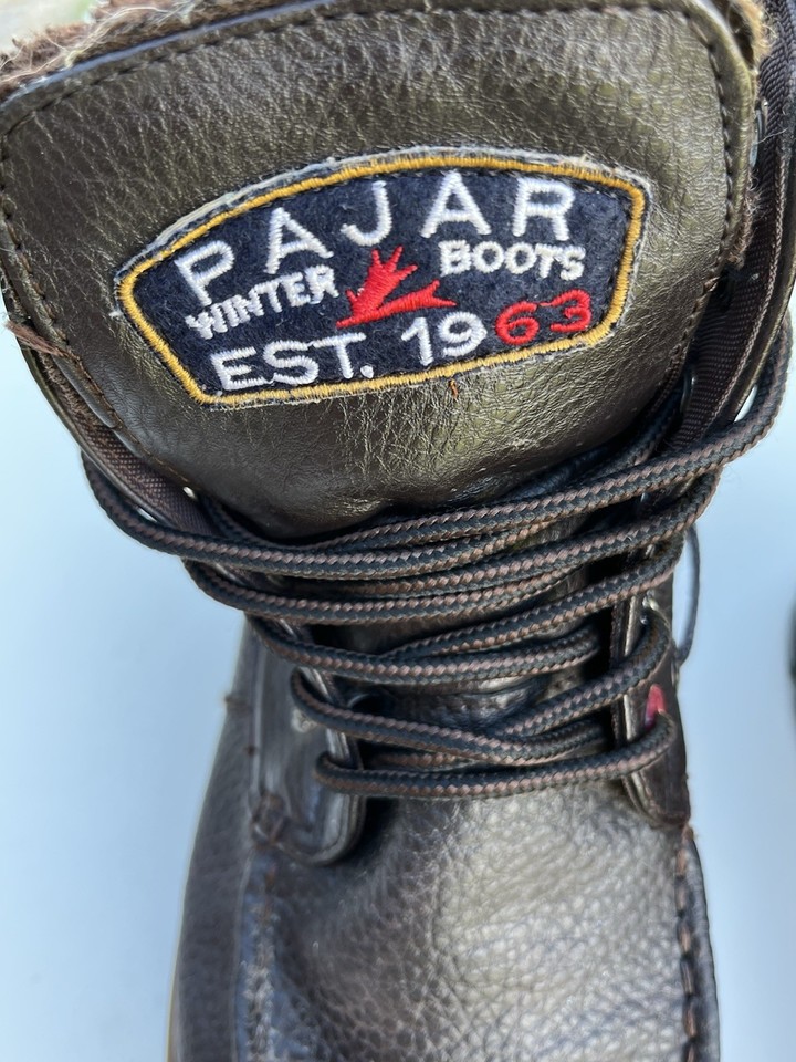 Pajar Canada Winter Boots Mens Size 10-10.5 Leather -30 Waterproof Seam ...
