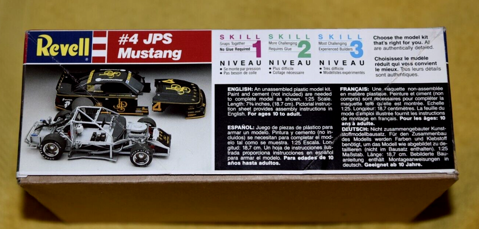 REVELL #4 JPS MUSTANG, SCALE 1/25 #7196 | eBay