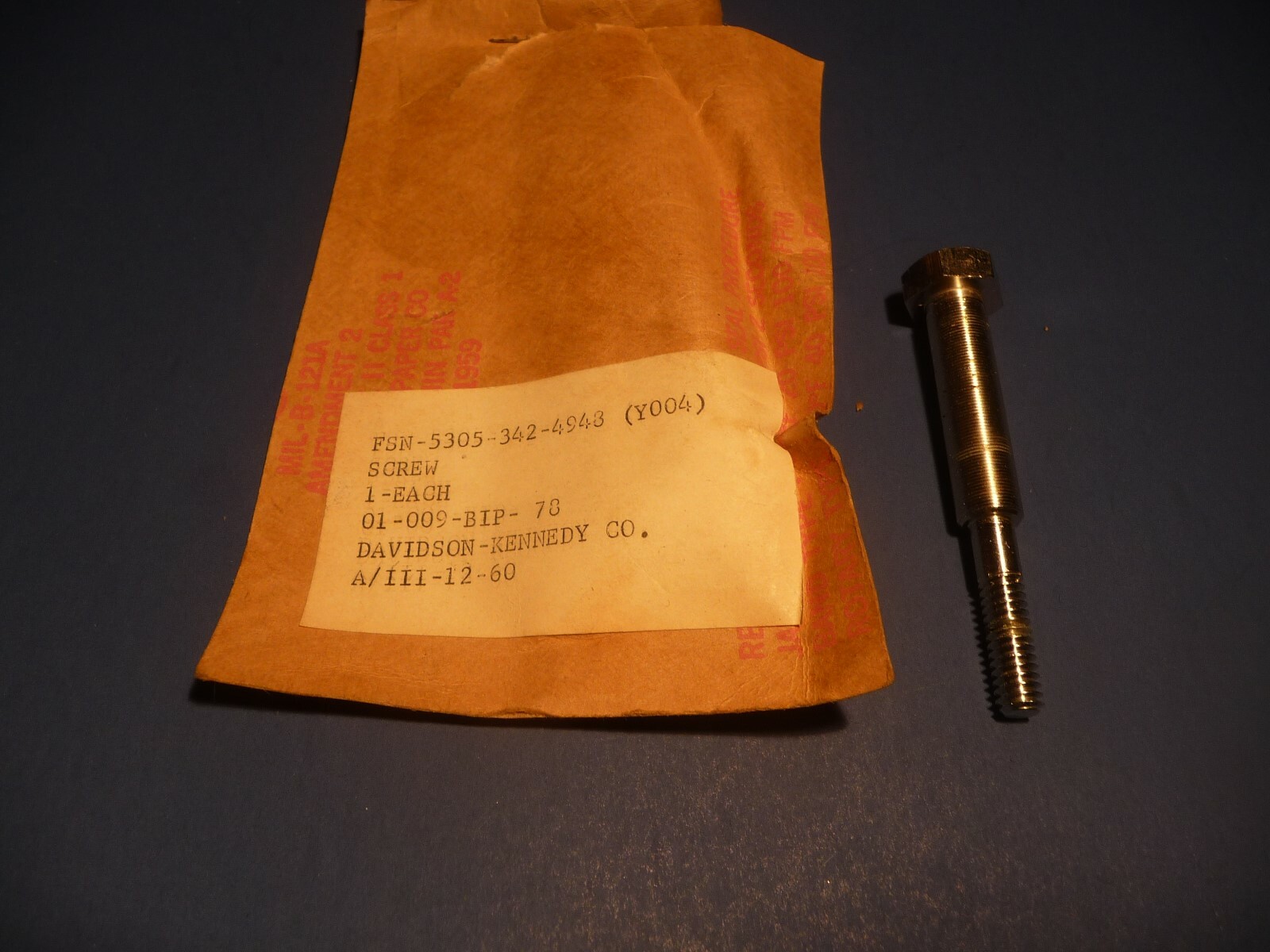 50 MILITARY BOLTS SHOULDER NSN 5305-00-342-4948 8171407 NOS | eBay