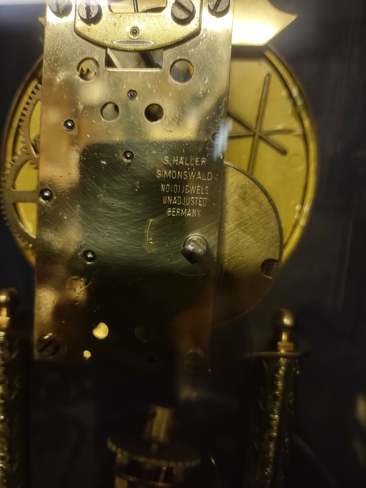 Vintage S. Haller Simonswald Anniversary dome clock Germany Parts Only ...