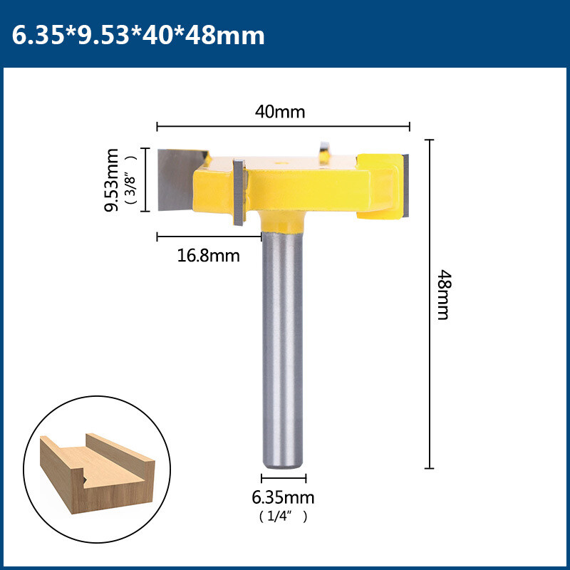 4 Zähne HM Planfräser 6mm/6.35mm Schaft Holzfräser Oberfräse für Holz ...