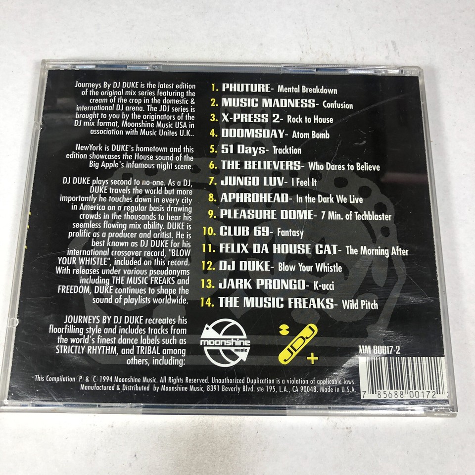 Journeys by DJ by DJ Duke (CD, Oct-1994, Moonshine Music) 785688001722 ...