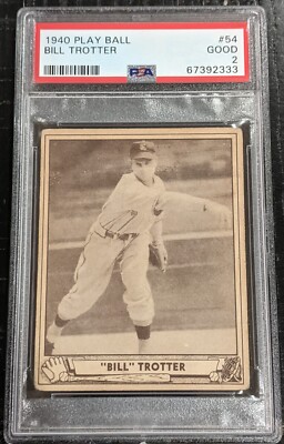 1940 Play Ball Bill Trotter PSA 2 GOOD #54 Vintage St Louis Browns | eBay
