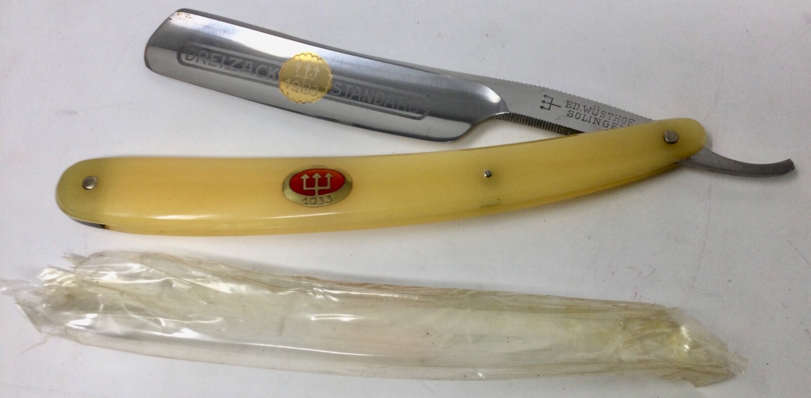 ED. WUSTHOF SOLINGEN DREIZACK STANDARD 5/8 STRAIGHT RAZOR 1933 7 DAY ...