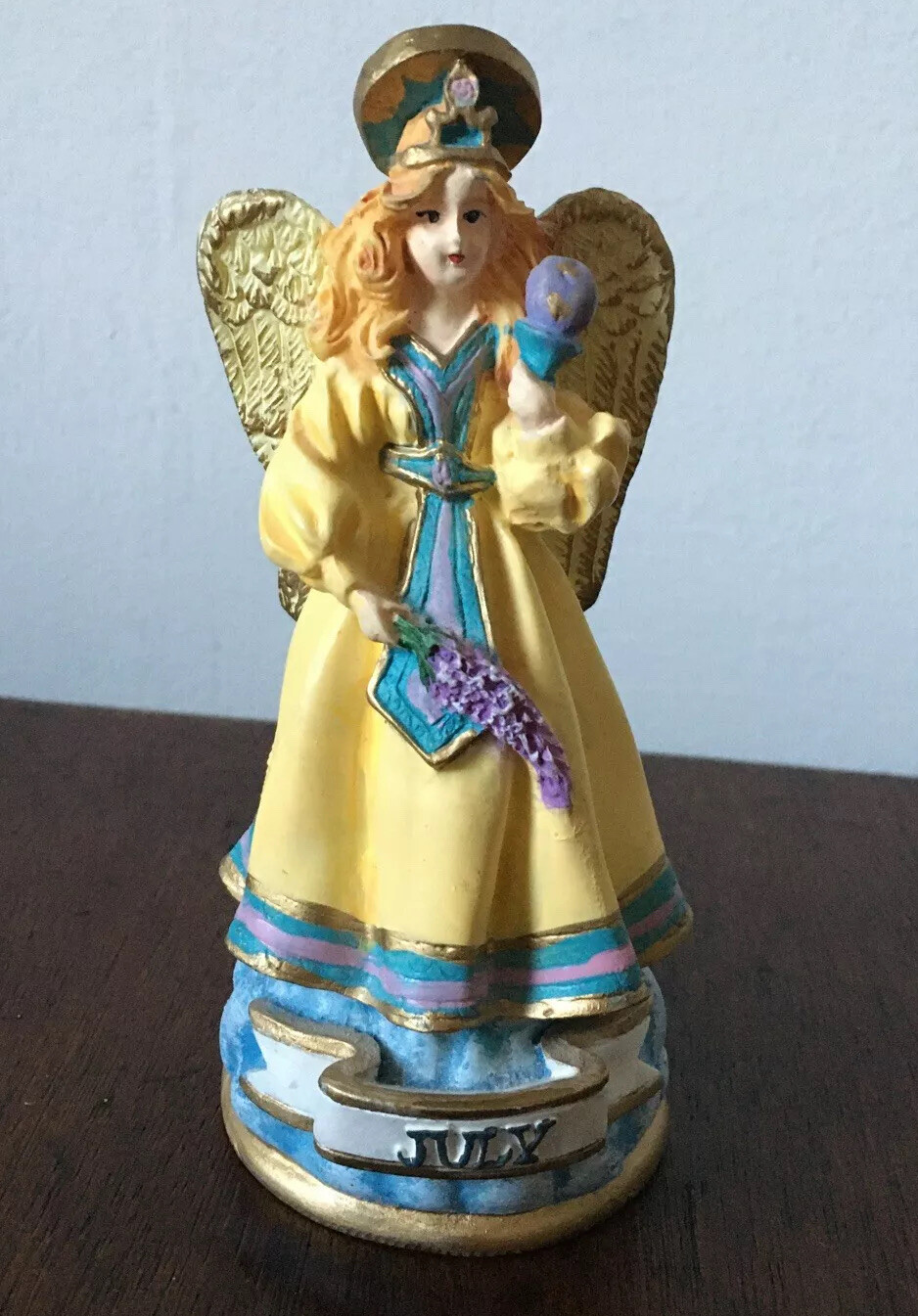 1995 Chadwick Miller Angel Of The Month Figurine July Holding Flowers 5 ...
