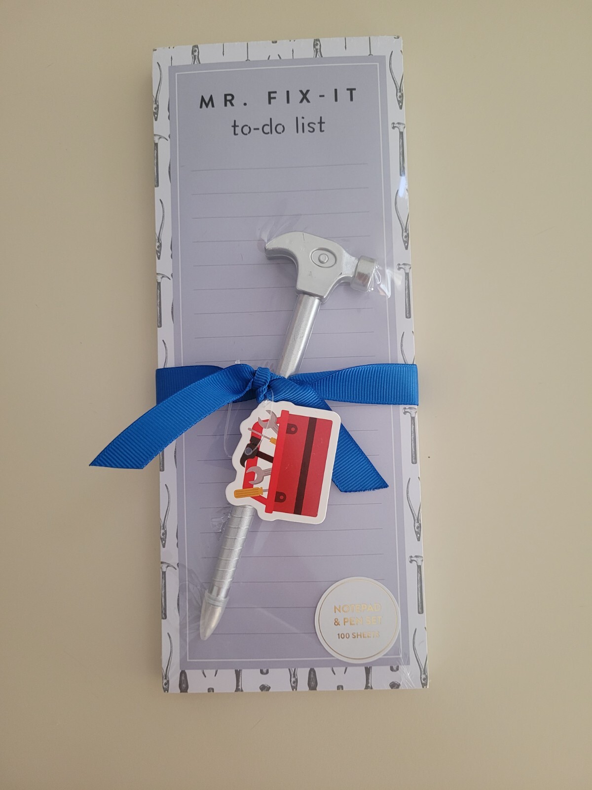 ECCOLO MR. FIX IT to do list Magnet Notepad 100 sheets Hammer Pen set ...