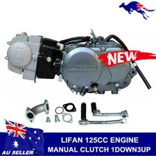 Lifan 125cc Engine 4 Stroke Kick Start Manual Clutch Dirt Bike Pitbike ...